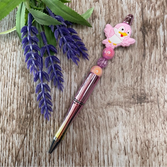 Hand Crafted | Office | Writing Pen Bird Cow Bear Artisan Beaded Custom ...